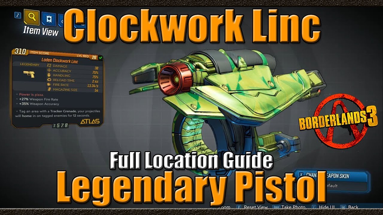 Borderlands 3 The Clockwork Linc Legendary Pistol Full Location Guide ...