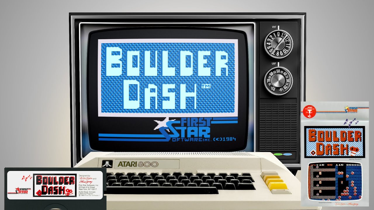 Boulder Dash - First Star Software, 1984 - Atari 800 (4K) - YouTube