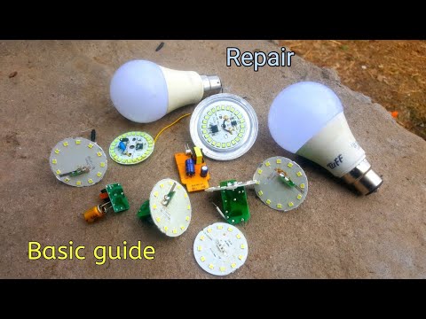 how to repair led bulb || led bulb blinking problem || 12 watt led bulb ...