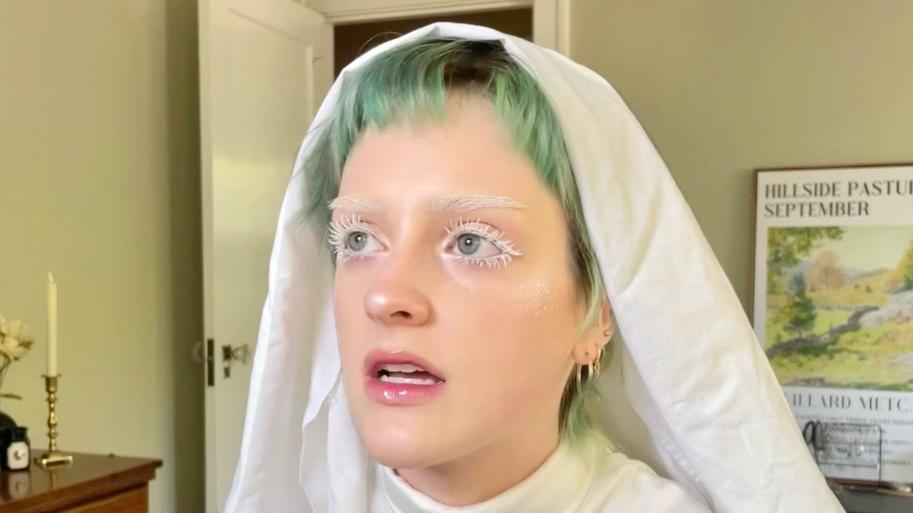 simple angel (or nun) halloween makeup - YouTube