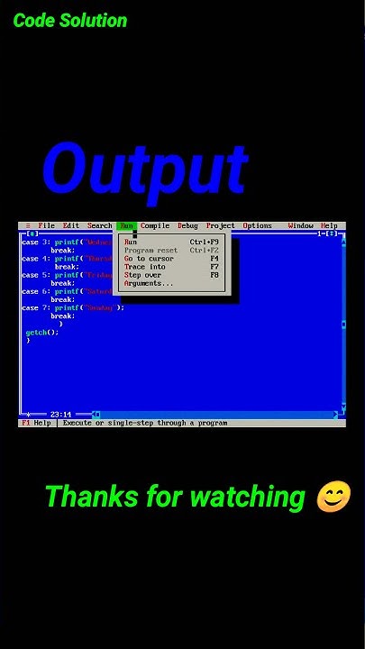 #C_Programming || #Switch()_ || How to print Week name Using Switch ...