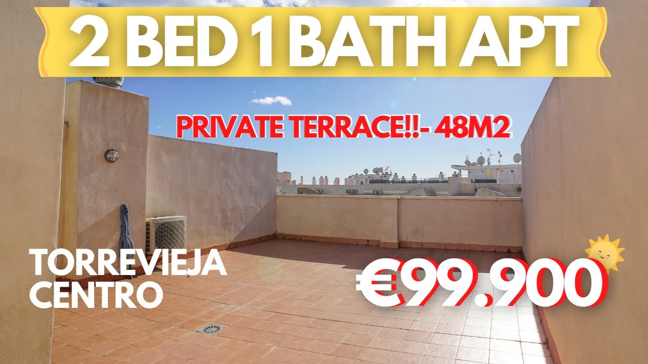 48m2 Terrace in Torrevieja - Apartment for sale - SOUTH FACING!!☀️☀️😎 ...