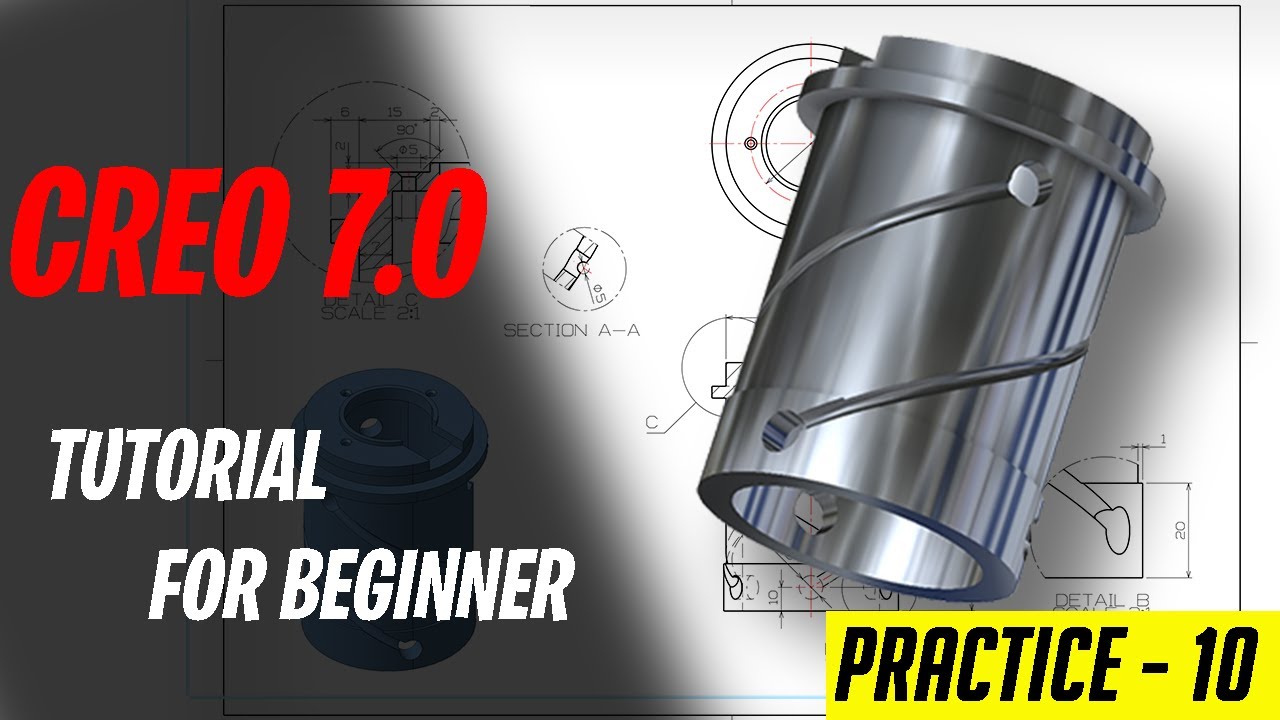 PTC CREO 7.0 TUTORIALS FOR BEGINNERS [COMPLETE COURSE] ll CREO PRACTICE ...