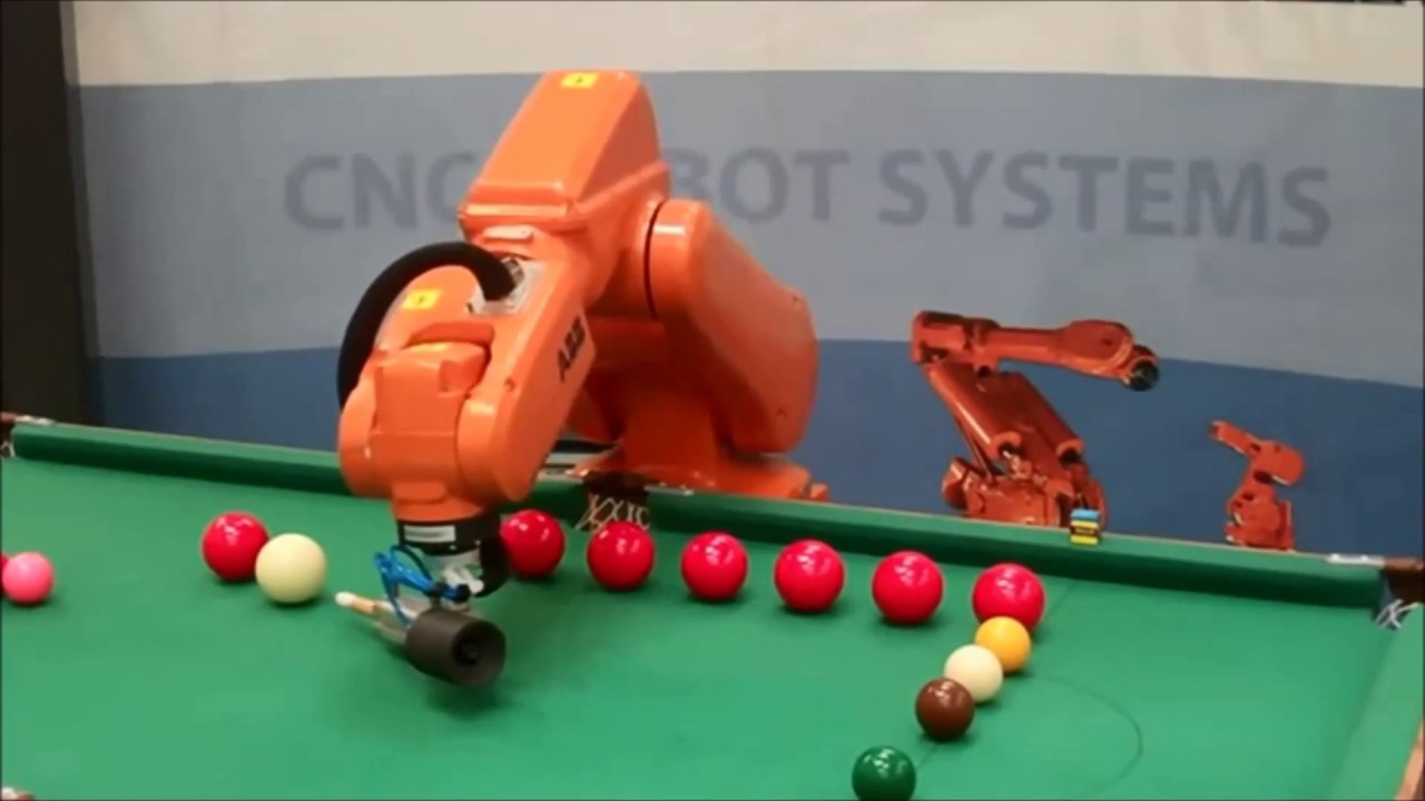 Robô jogando bilhar / Robot playing billiards - YouTube