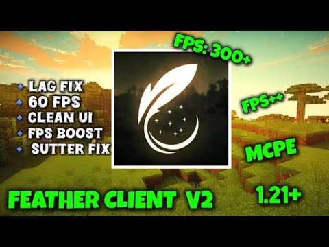 Feather client for minecraft bedrock version 1.21.100+ - YouTube