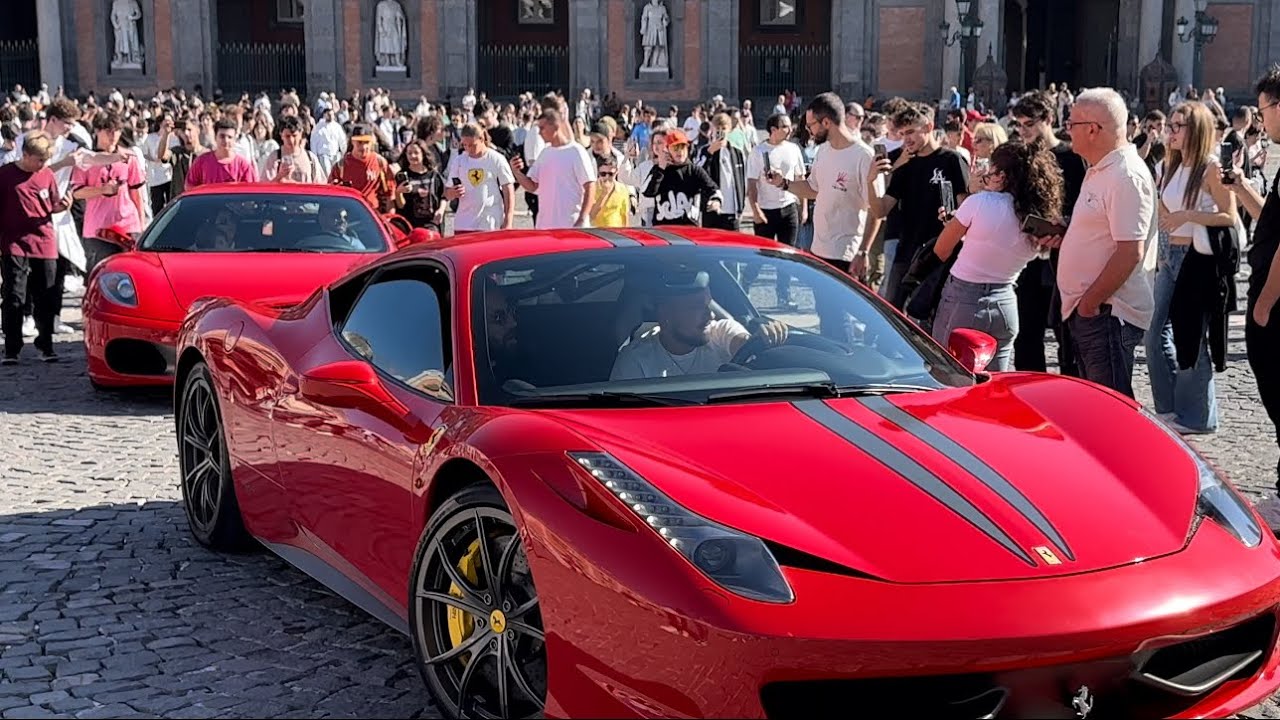 Ferrari Show 2024 a Piazza Plebiscito Napoli - YouTube