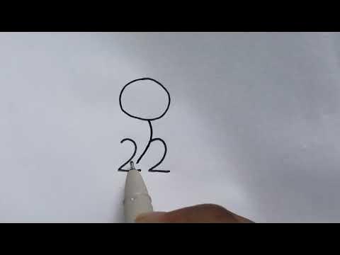 How To Draw Rabbit From Number 22 For Kids • Kids Drawing Classes - YouTube