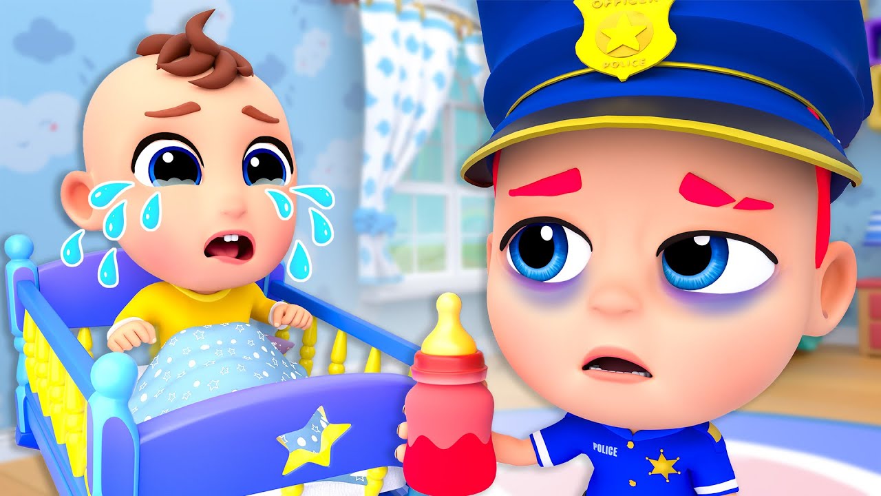 Police Help Baby Sleep | Twinkle Twinkle Little Star | Nursery Rhymes ...