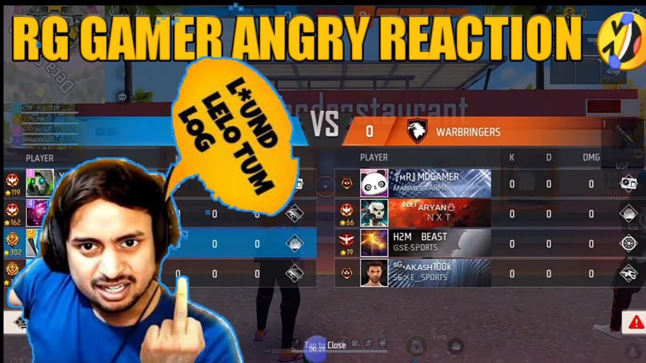 RG GAMER FULL ANGRY MODE ON 🤬 0-4 AFTER THIS MATCH 🤬🔥😂 RG GAMER VS SG ...