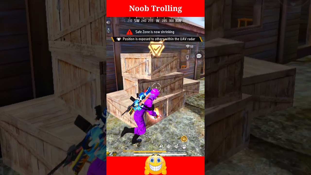 Noob trolling | free fire funniest moments | free fire tik tok video ...