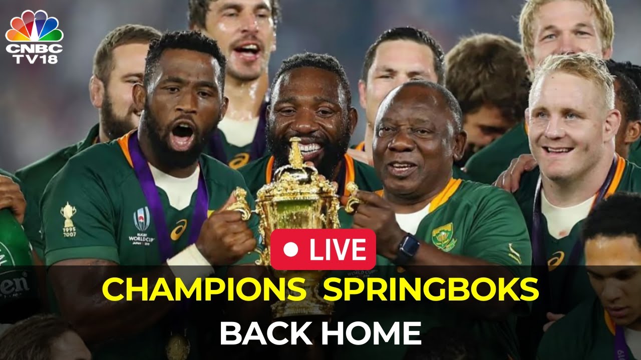 Springboks Returns To Johannesburg Live | Rugby World Cup Champions ...