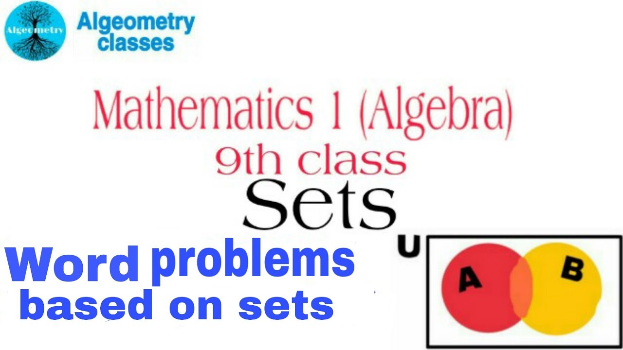 Part 8 Sets || Word Problems Baced on Sets || 9th std. Mathematics ...