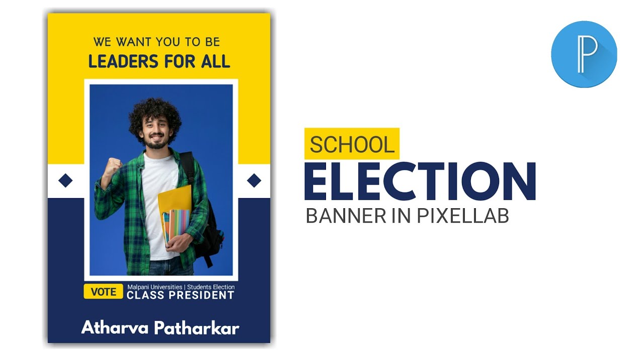 How to create school election poster banner in mobile | collage ...