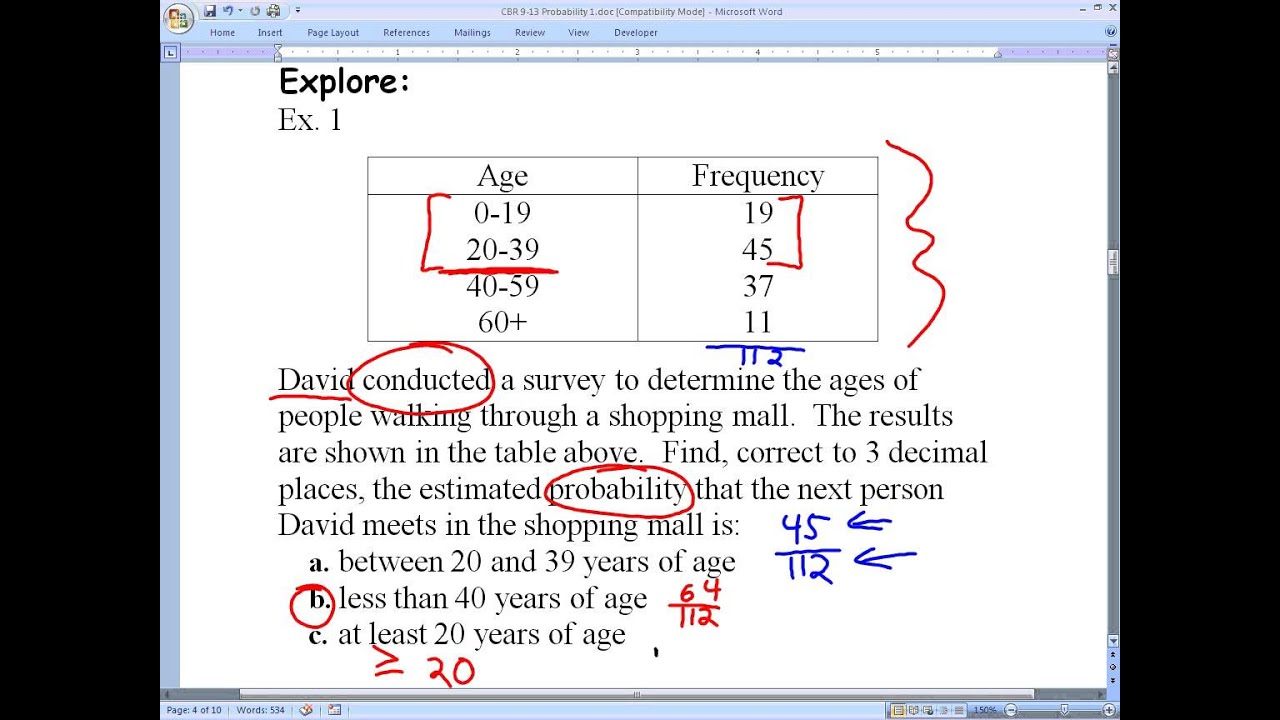 Calculus: Probability 1 (9/9/14) - YouTube