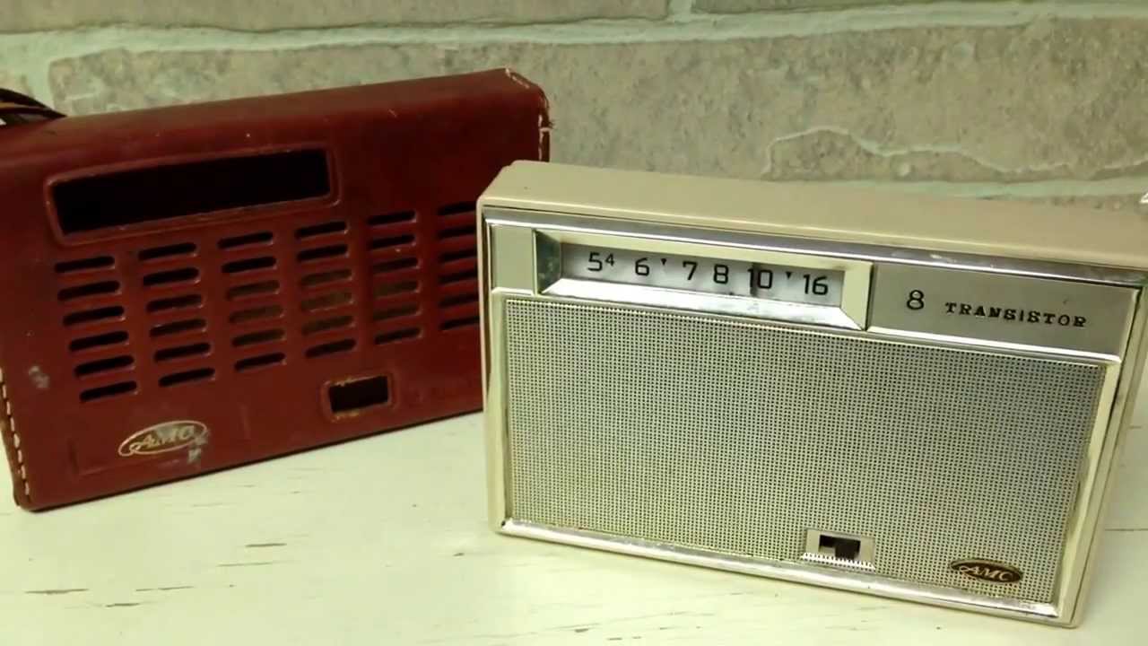 AMC 8 mid century modern transistor radio - YouTube