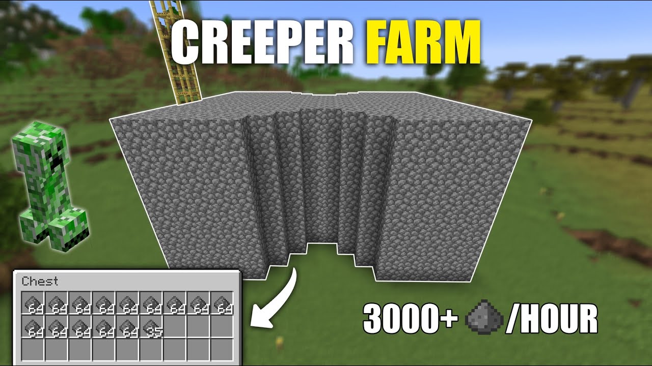 Cách Làm Máy Farm Creeper (Thuốc Súng) Đơn Giản Trong Minecraft Java ...