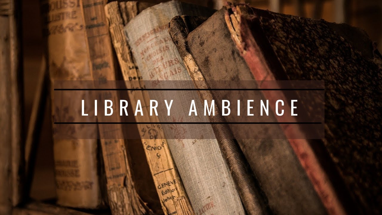 Library ambience with relaxing jazz music for productivity, work, study ...