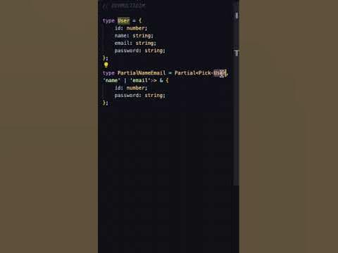 Advanced TypeScript: Combining Partial with Pick for Custom Types #typescript #frontend - YouTube