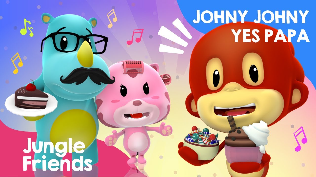 Johny Johny Yes Papa - Jungle Friends Nursery Rhymes - YouTube