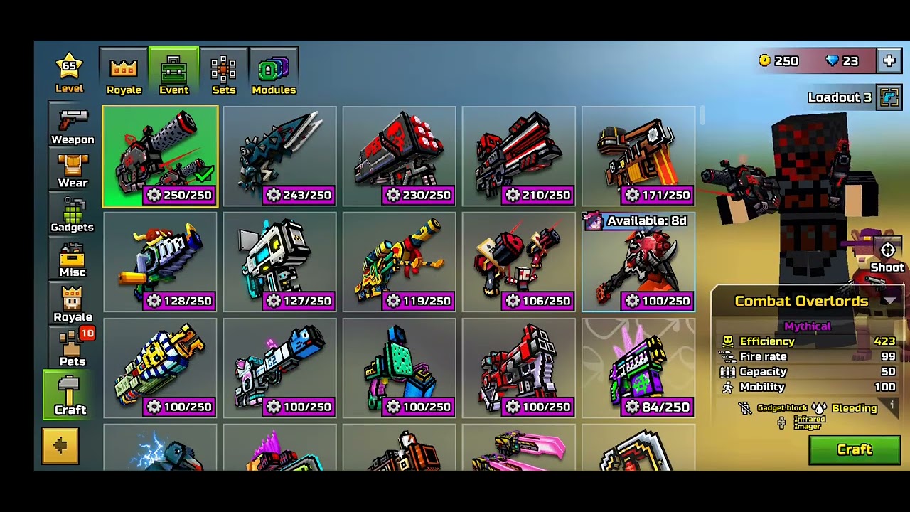 got my first veteran weapon in pixel gun! 🥳🥳🥳 - YouTube