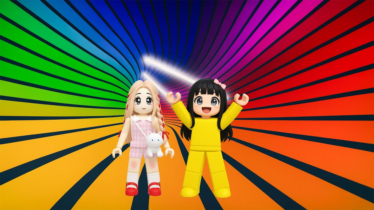 Mio Dan Baby Celine Masuk Terowongan Rainbow 😲 | ROBLOX Indonesia - YouTube