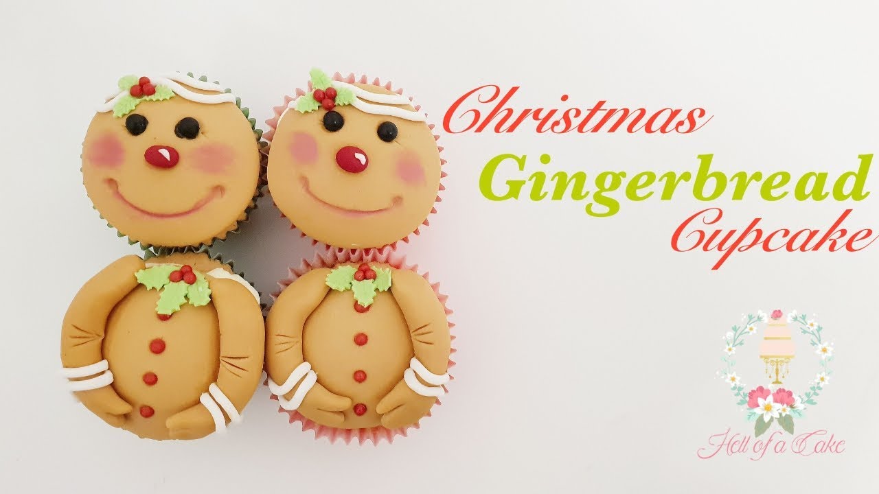 HOW TO MAKE A EASY CHRISTMAS GINGERBREAD MAN CUPCAKES - YouTube