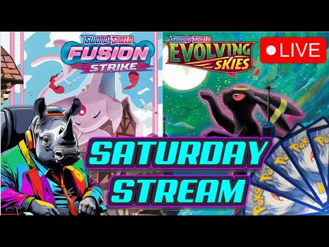 LIVE! Pack Ripping | Evo Skies & Fusion Strike + Card Giveaways # ...