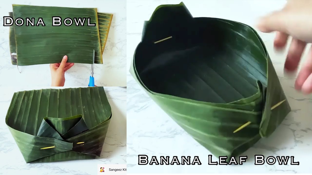 How to make Banana Leaf Bowl | Manipuri Dona Bowl - YouTube