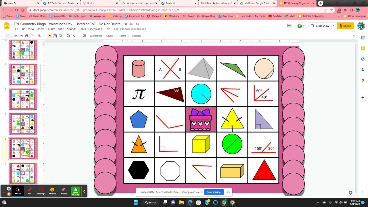 Valentine's Day Geometry Bingo - YouTube