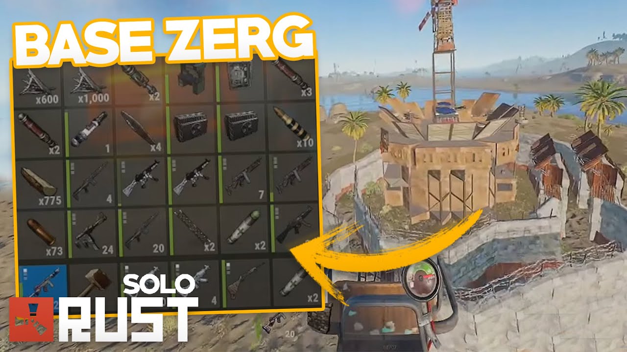 Rust BR: TIVE QUE RAIDAR A BASE ZERG DO VIZINHO - Rust - YouTube
