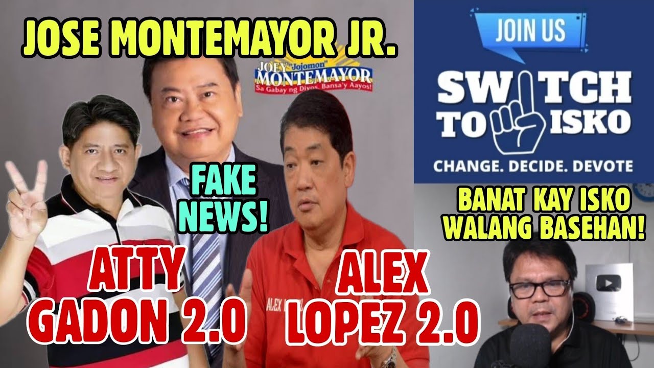 MR. JOSE MONTEMAYOR JR. ALA ALEX LOPEZ AT ATTY. GADON! TIRA KAY ISKO ...