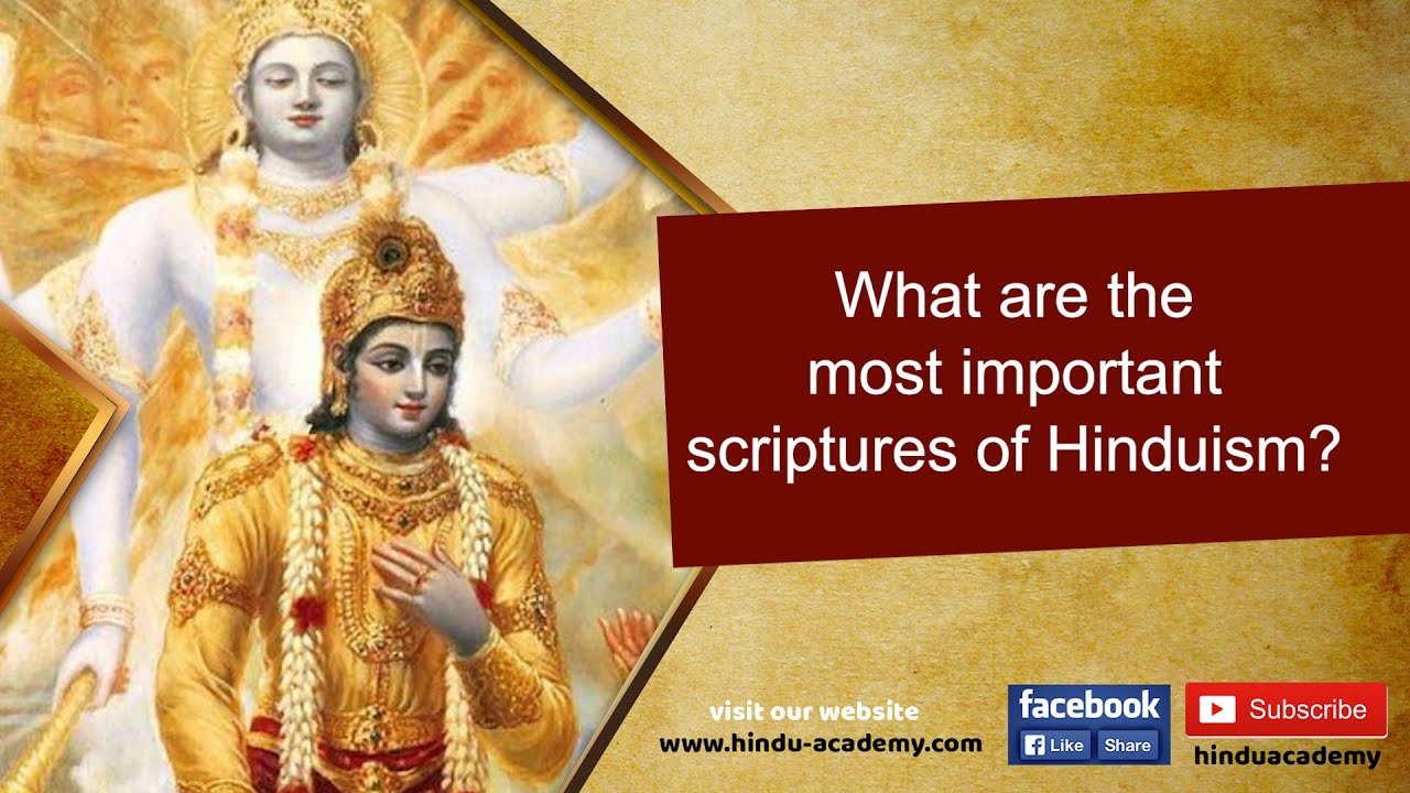 What are the most important scriptures of Hinduism? - YouTube