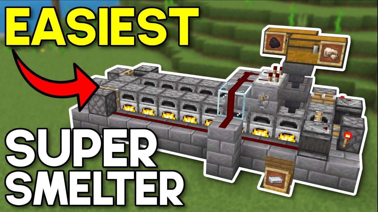 BEST Super Smelter Minecraft Bedrock 1.21 - YouTube