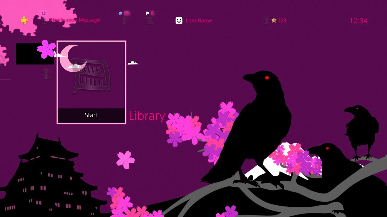 PS4 Dynamic Theme - Sakura Crow - YouTube
