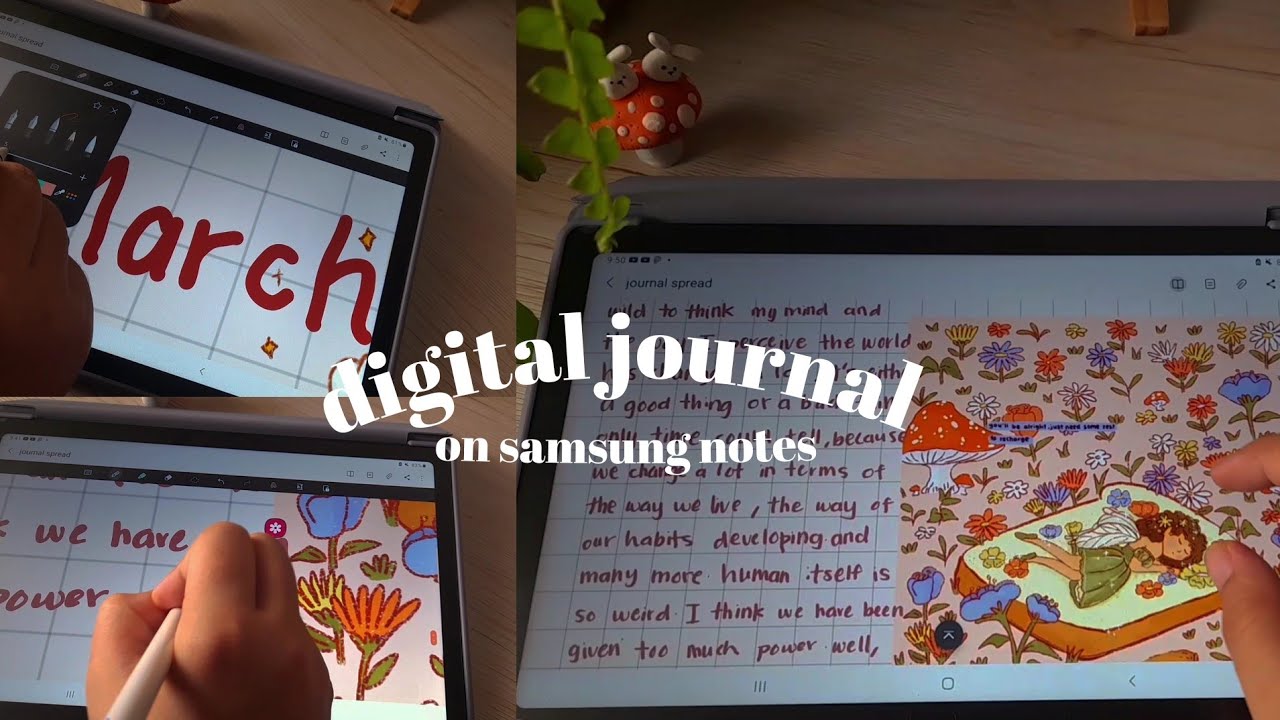 digital journal on samsung tab A7 android tablet (samsung notes) - YouTube