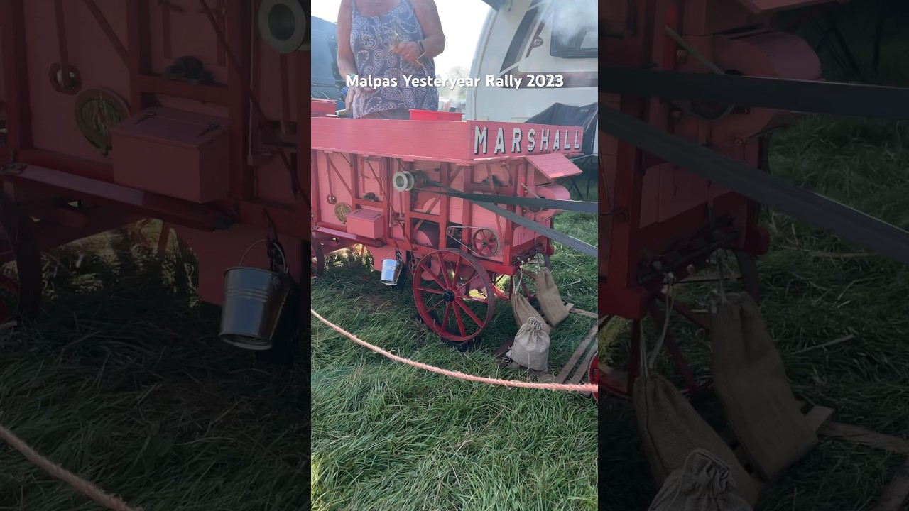 3” scale threshing machine and bailer run by traction engine. # ...