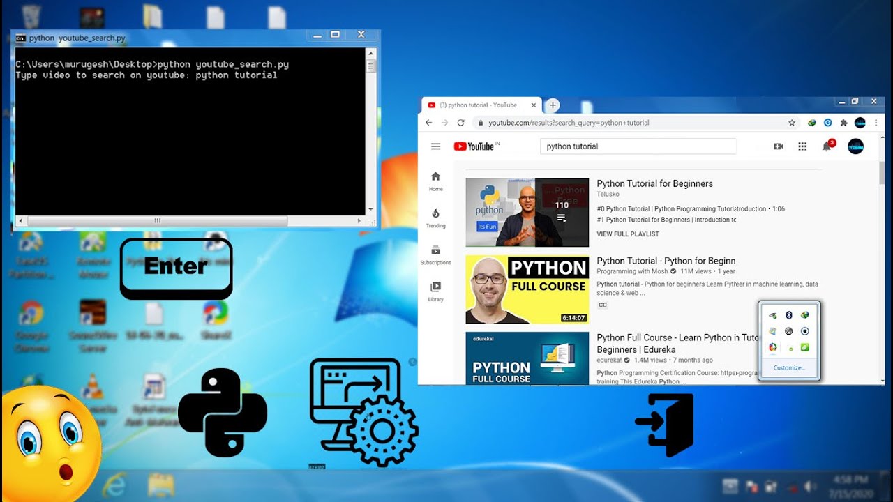 Search youtube videos from command prompt | Automation technique | Tech ...