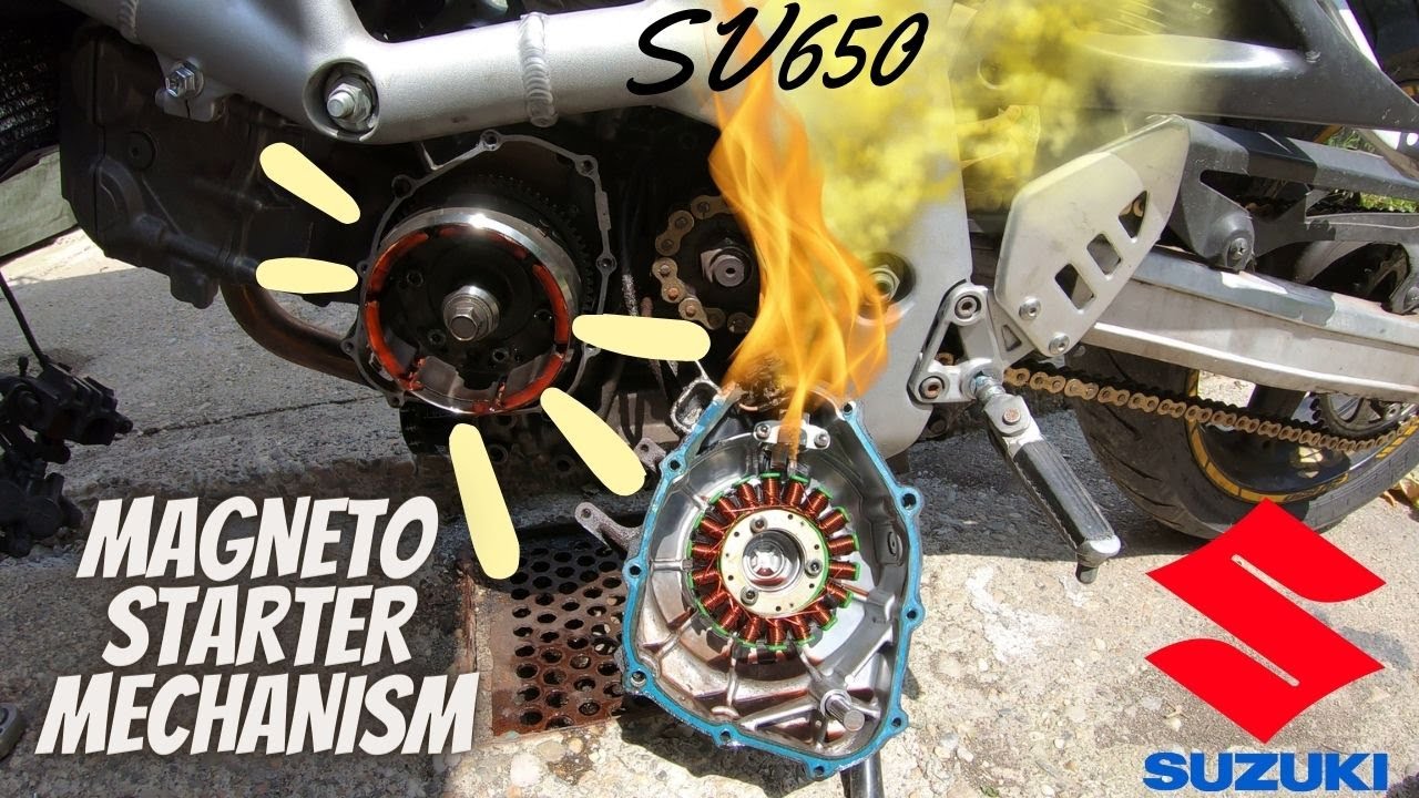 Suzuki SV650 Remove the starting mechanism ,stator and cover ,starter ...