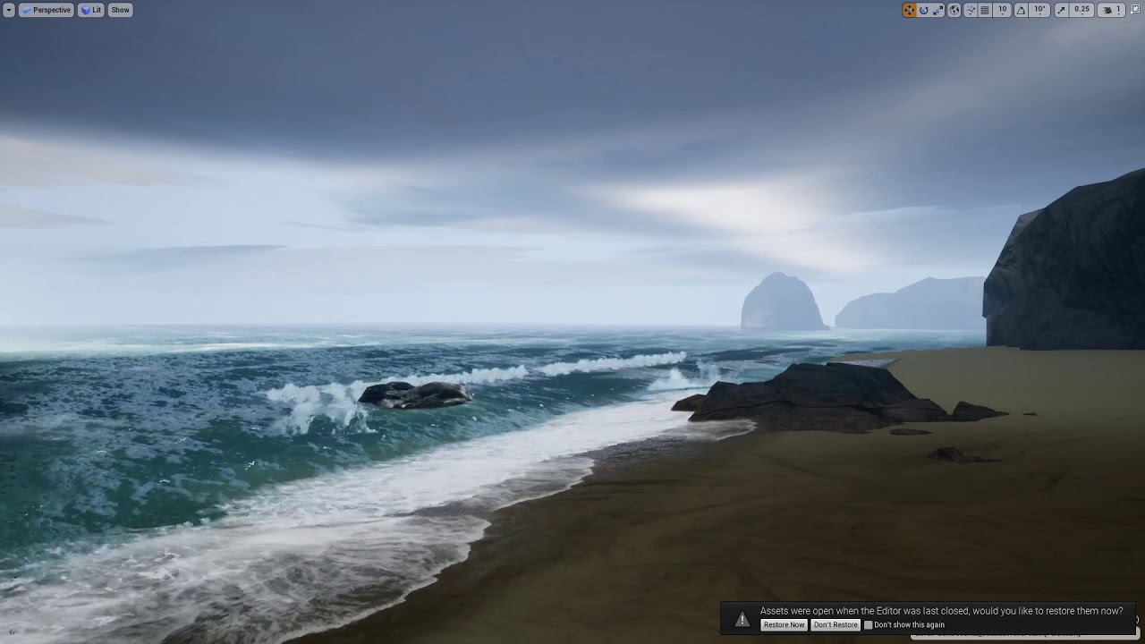 Ocean Beach Foam particles UE4 - YouTube