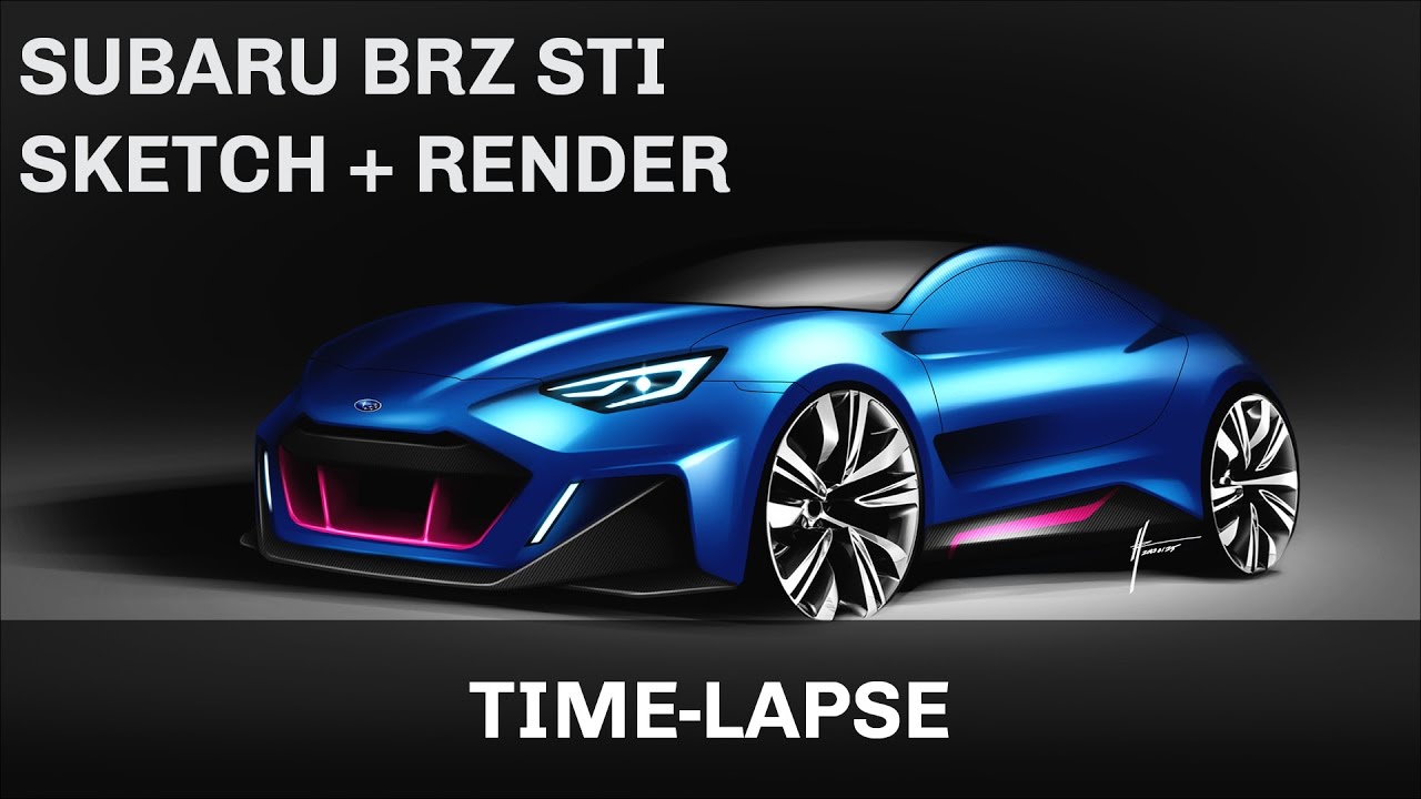 Subaru BRZ STI Render | SketchBookPro - YouTube