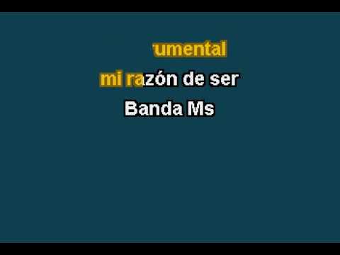 Mi Razon De Ser - Banda MS - Karaoke - demo - YouTube