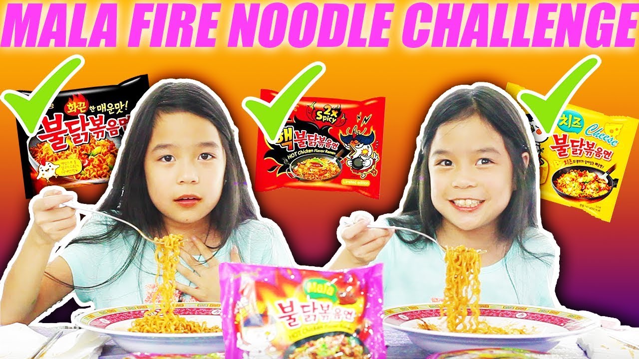 4X SPICY MALA FIRE NOODLE CHALLENGE!! Samyang Spicy Mala Ramen - YouTube