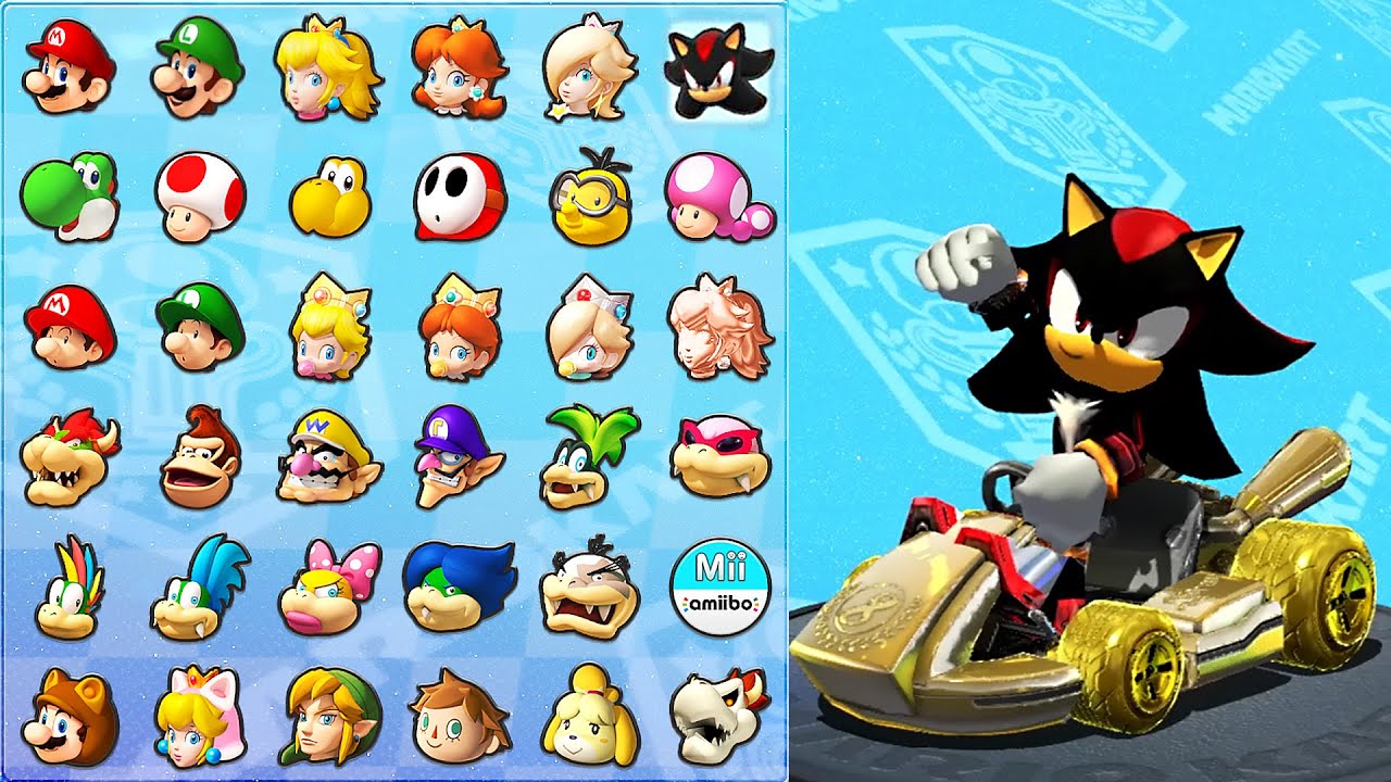 Playable Shadow in Mario Kart 8! (Bell Cup) - YouTube