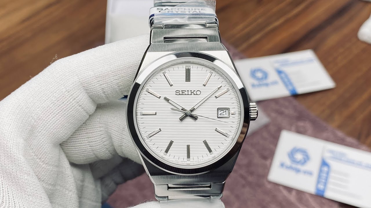 Xship.vn: Seiko Classic Quartz White Dial Men Watch SUR553P1 - YouTube