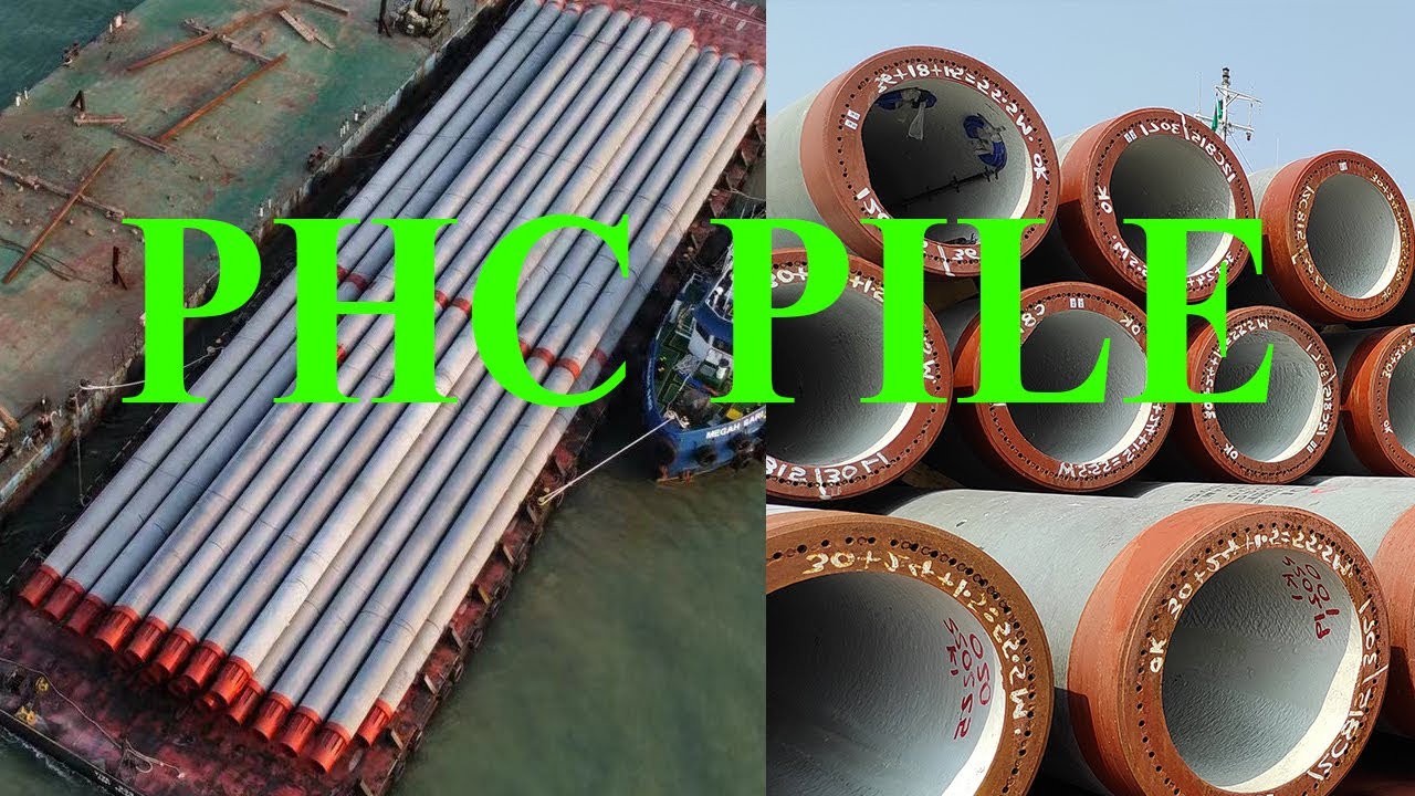 PHC Precast Pile Details || PHC Pile Production & Pile Driving in ...