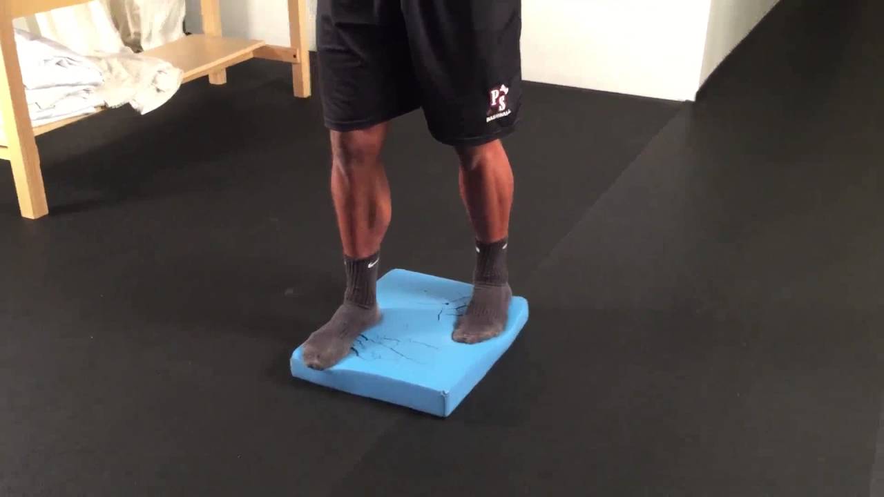 Staggered Stance Balance on Airex Pad - YouTube