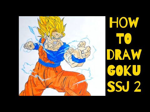 How to Draw Goku super saiyan 2 🔥- Dragon ball z|| Easy step-by-step ...