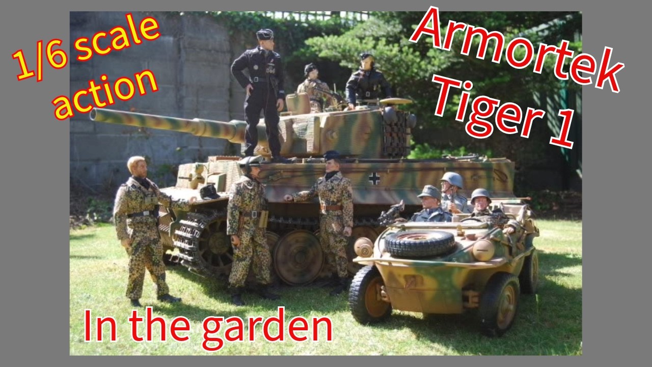Armortek Tiger 1 one sixth scale in the garden - YouTube
