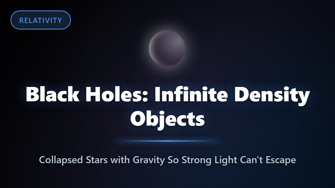 Black Holes Explained: Infinite Density Objects & How Light Can't ...