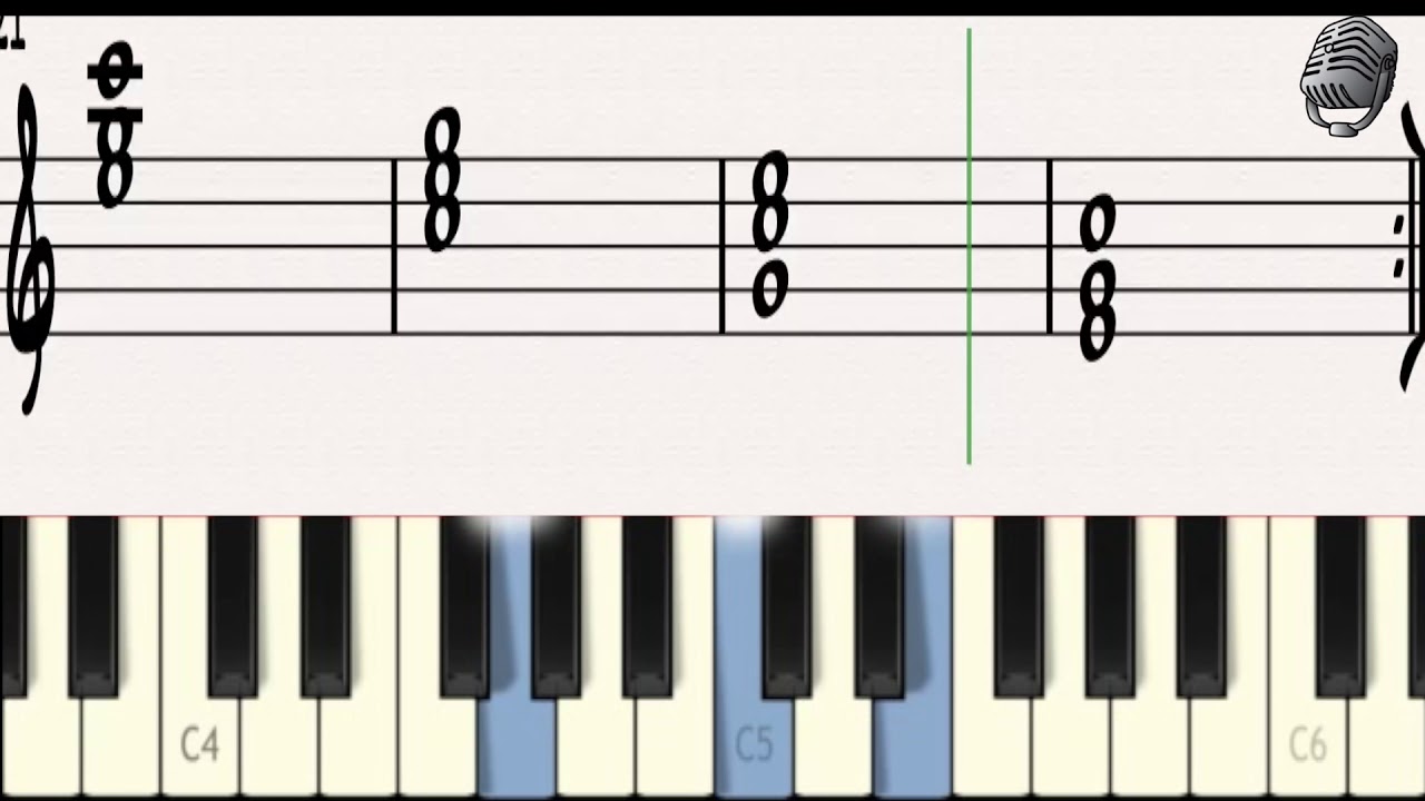 Keyboard Tutorials: Major Triad Inversions in C Ascending & Descending ...